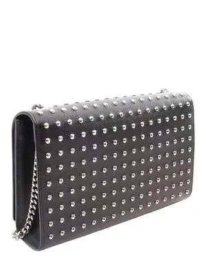 Saint Laurent Calf Leather Studded Shoulder Bag - Black
