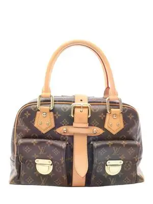 LOUIS VUITTON Louis Vuitton Monogram Manhattan GM Tote Bag Brown