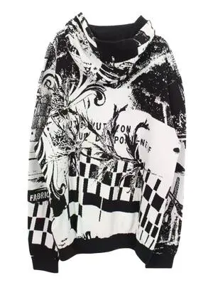 LOUIS VUITTON Paris Collage Jacquard Hoodie - Black