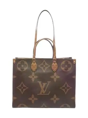 LOUIS VUITTON Louis Vuitton 2019 Monogram Giant On-The-Go Tote Bag Brown
