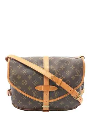 LOUIS VUITTON Monogram Saumur Shoulder Bag - Brown