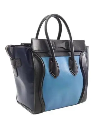 Celine 2000s Micro Luggage Tote Bag - Blue