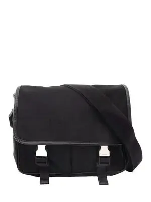 Prada Tessuto Saffiano Shoulder Bag - Black