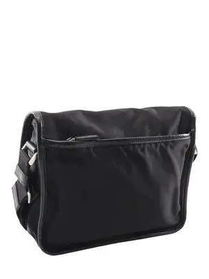 Prada Tessuto Saffiano Shoulder Bag - Black