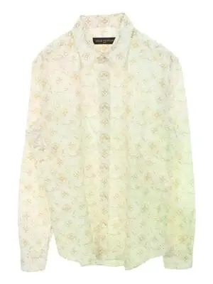 LOUIS VUITTON 2000s Monogram Sand Shirt - White