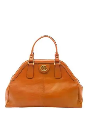 Gucci 2000s Liber Gg Tiger Head Tote Bag - Orange