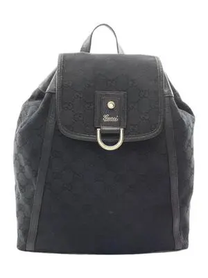 Gucci 2000s Gg Canvas Backpack - Black