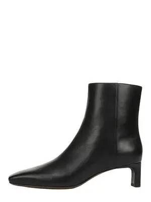 Vince Lilith Leather Ankle Boots - Black