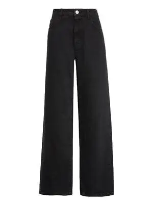 RÓHE Bruun Baggy Wide Leg Jeans - Black