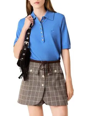 Maje Prince Of Wales Check Layered Suit Shorts - Brown