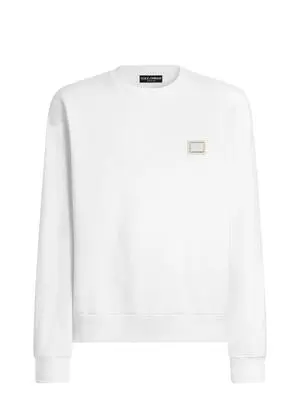 DOLCE & GABBANA Dolce & Gabbana Jersey Sweatshirt With Logo Plate