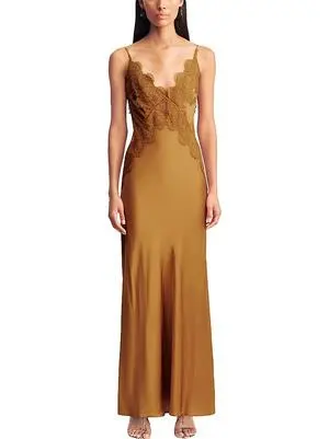 Shona Joy Simona Lace Slip Maxi Dress - Medallion