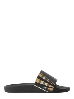 Burberry Burberry Vintage Check Sliced Print Slides Black