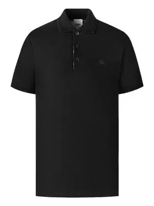 Burberry Pull-down Short-sleeved Polo Shirt - Black
