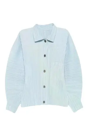 Issey Miyake Pleated Shirt - Blue