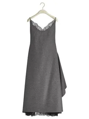 DIOR Dior Mid-Length Asymmetrical Dress With Lace Details