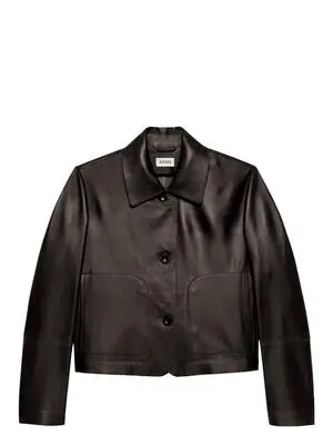 ARMA Long-sleeved Leather Jacket - Coffee Bean