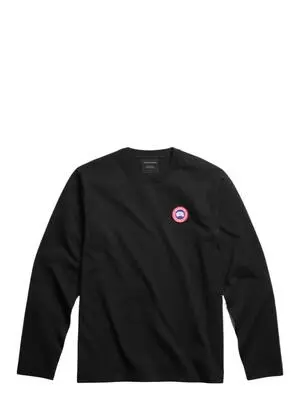 Canada Goose Vantage Logo Long Sleeve T-shirt - Black