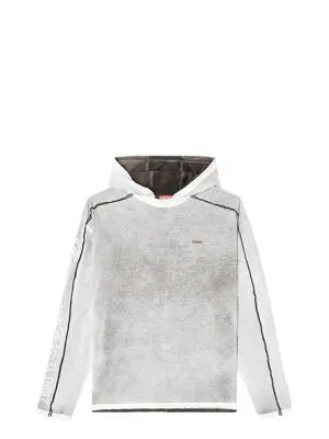 DIESEL® Diesel Long-Sleeve Hoodie With Spray Treatment And Logo Embroidery