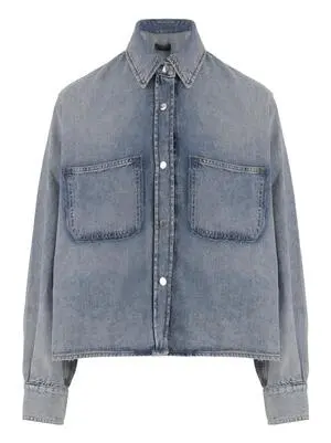 HAIKURE Boxy Denim Shirt - Gray