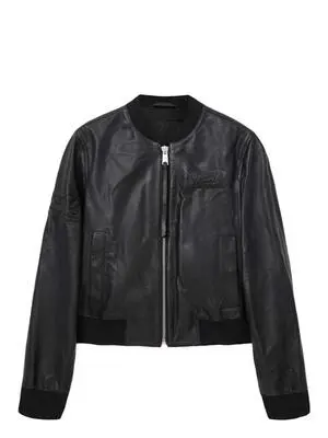 ALLSAINTS ALLSAINTS Williams X Orten Long-Sleeved Leather Bomber Jacket