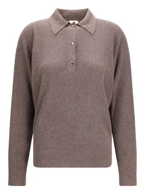 Calvin Klein Calvin Klein Ribbed Polo Knit Sweater Beluga