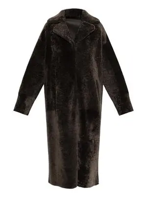 ARMA Collared Fur Coat - Brown