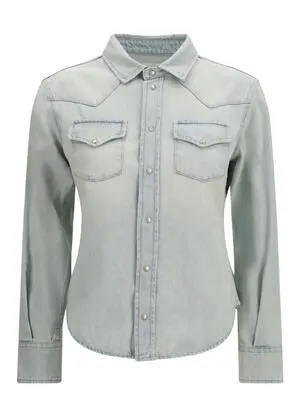 Jacob Cohen Western Lightweight Denim Shirt - Light Blue