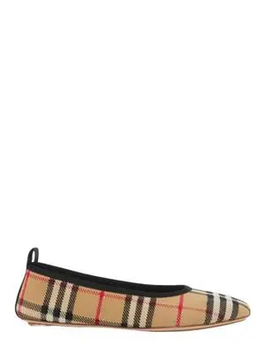 Burberry Vintage Check Ballerina Flats - Nude