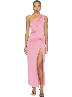 MOTHER OF ALL Kay Ripple Maxi Dress - Pink
