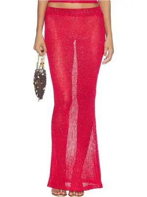 Superdown Miranda Maxi Skirt - Fire Red