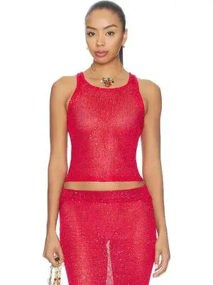 Superdown Miranda Knit Top - Fire Red