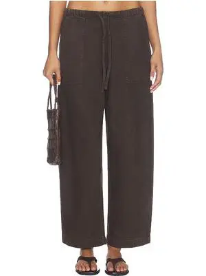 Madewell Utility Pull-on Barrel Pants - Dark Brown