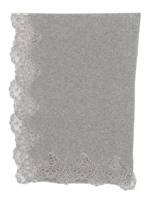 ERMANO SCERVINO Ermanno Scervino Cashmere Stole With Lace Trim - Multicolor