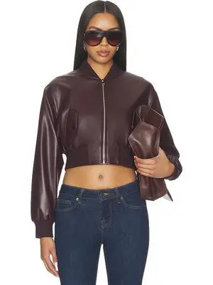 LAMARQUE Evelin Faux Leather Bomber Jacket - Vamp