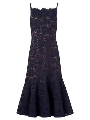 SELF-PORTRAIT SELF-PORTRAIT Spiral Lace Midi Dress
