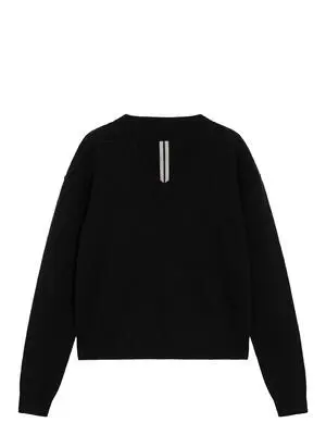 Rick Owens V-neck Sweater In Wool And Cashmere - Black
