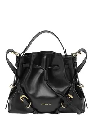 Givenchy Small Voyou Bucket Bag In Calfskin - Black