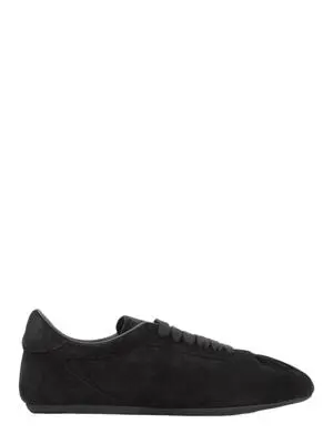 Dolce & Gabbana DOLCE & GABBANA Black Suede Ruched Detail Sneakers Multicolor