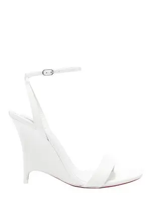 CHRISTIAN LOUBOUTIN Zeezeenella Patent Leather Wedge Sandals - Multicolor