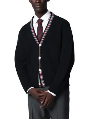 Thom Browne Hector Wool And Mohair Cardigan - Blue