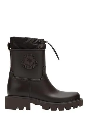 Moncler Kickstream PVC And Nylon Boots Brown