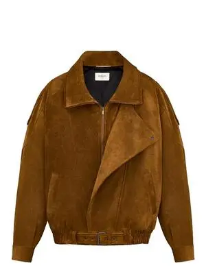 Saint Laurent Suede Belted Jacket - Multicolor
