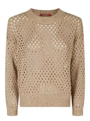 Max Mara Open Knit Sweater - Brown