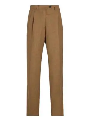 Prada Wool Pleated Trousers - Multicolor