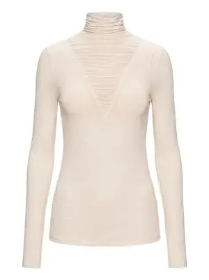 NISSA Long Sleeve Turtleneck Top - Multicolor