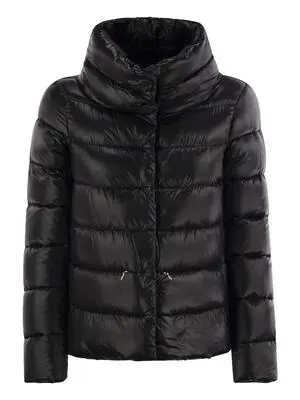 Herno Down Jacket With Ring Collar - Black