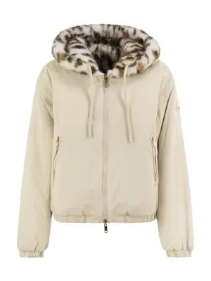 Moose Knuckles Eaton Bunny Reversible Hooded Jacket - Cream