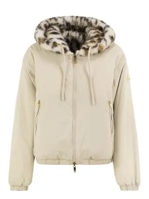 Moose Knuckles Eaton Bunny Reversible Hooded Jacket - Cream