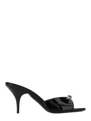 Miu Miu Heeled Mules With Embellishment - Black